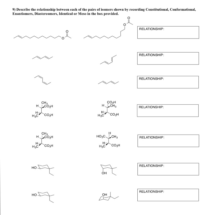 Solved 9) Describe the relationship between each of the | Chegg.com
