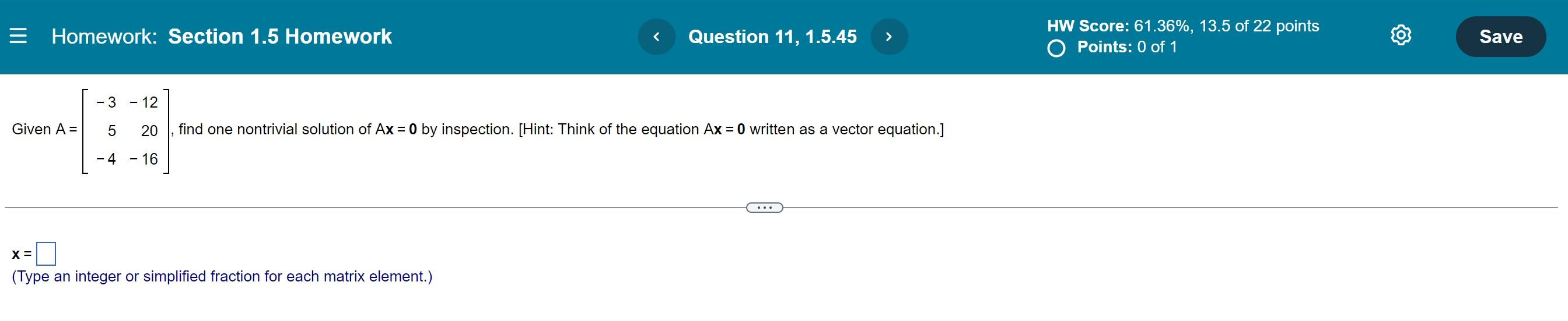 Solved Homework Section 1 5 Homework