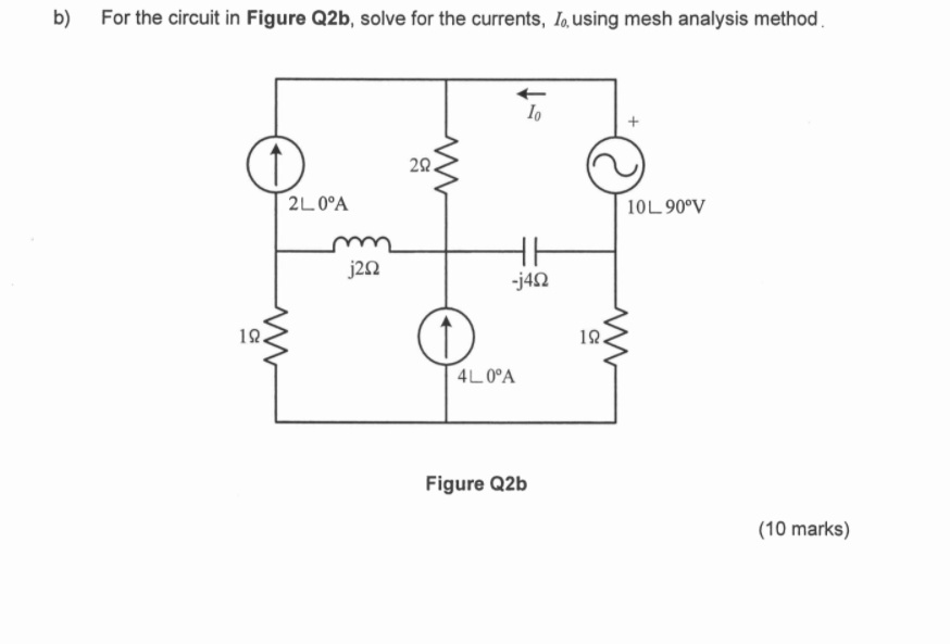 Solved b) For the circuit in Figure Q2b, solve for the | Chegg.com