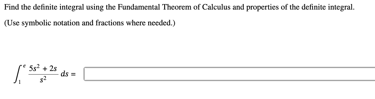Solved Find the definite integral using the Fundamental | Chegg.com