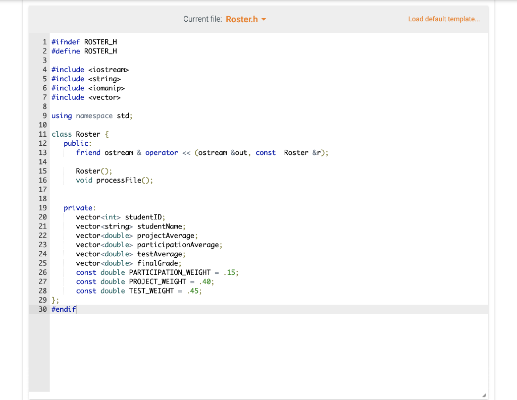 Solved In this lab we will be writing a student roster. The | Chegg.com