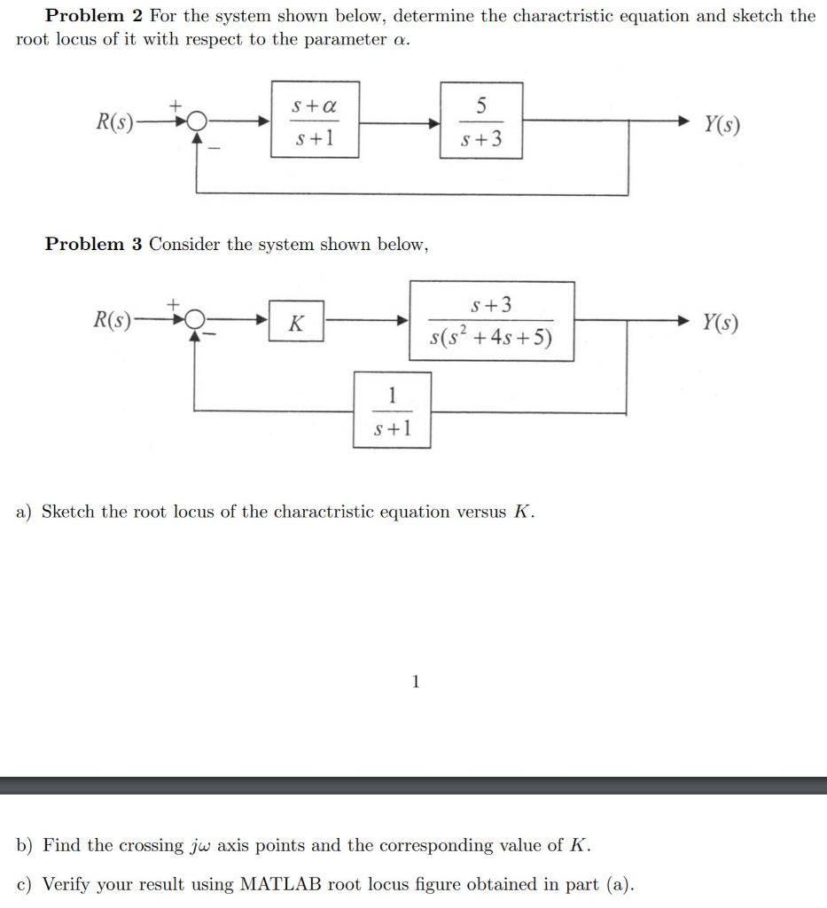 Solved D Problem 2 For the system shown below, determine the | Chegg.com