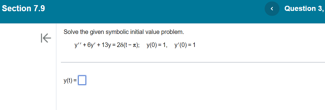 Solved Solve The Given Symbolic Initial Value Problem 0679