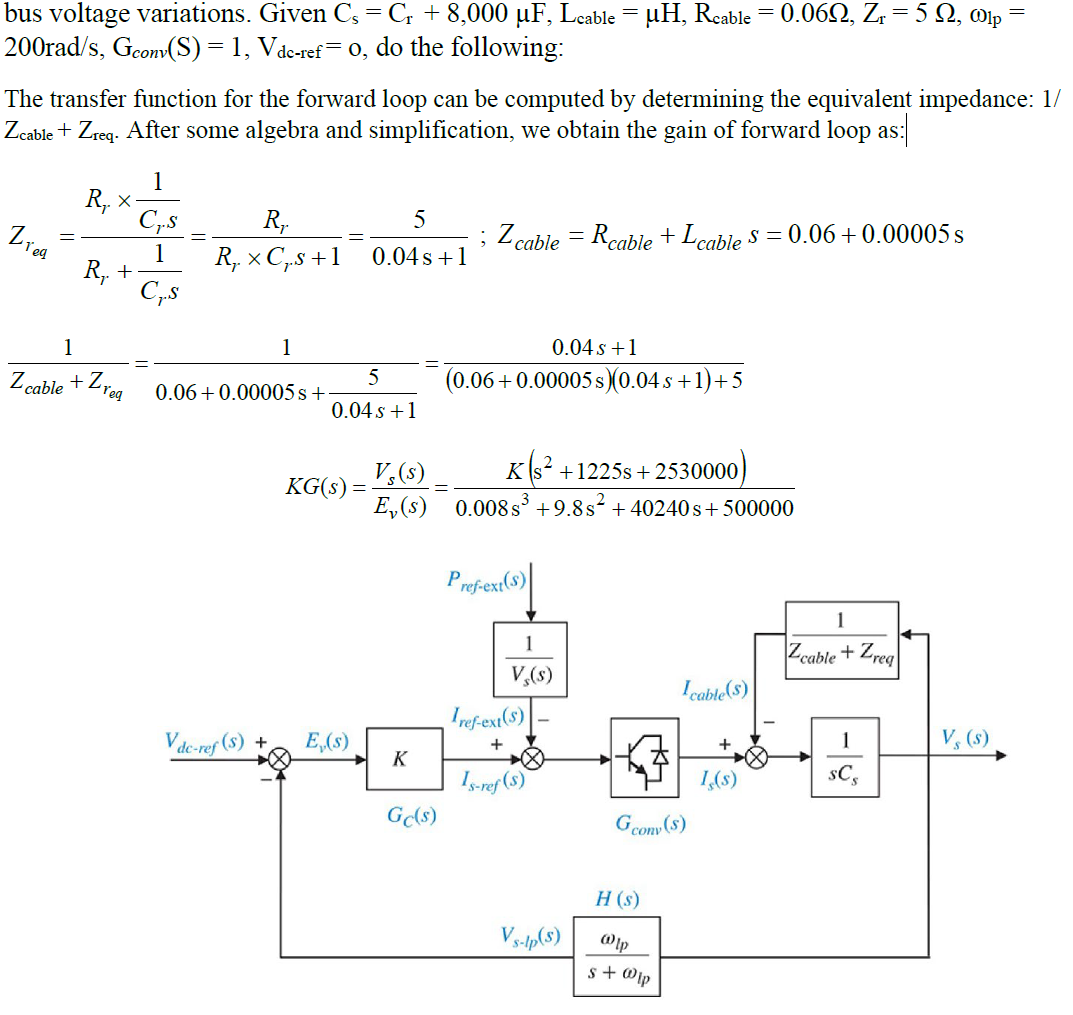 Solved Using the gain of forward loop provided above, | Chegg.com