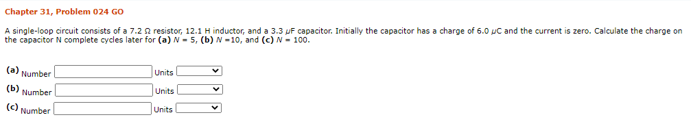 Solved Chapter 31, Problem 024 GO A single-loop circuit | Chegg.com