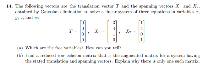 Solved 14. The following vectors are the translation vector | Chegg.com
