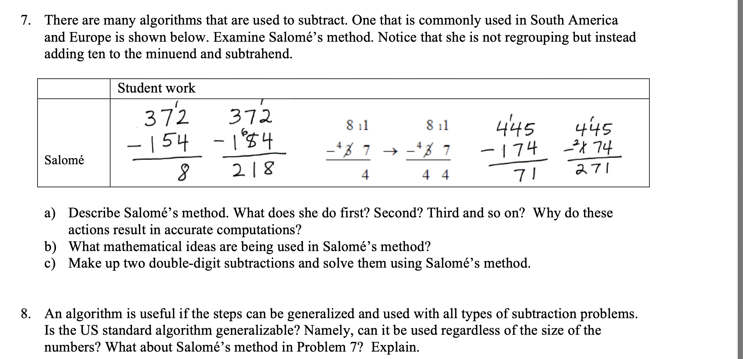 Solved 7. There are many algorithms that are used to | Chegg.com