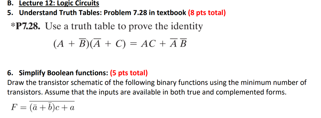 Solved 5. Understand Truth Tables: Problem 7.28 in textbook | Chegg.com