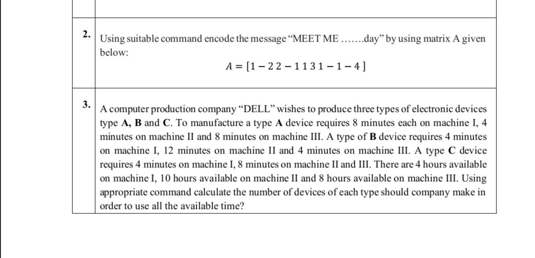 Solved Using suitable command encode the message "MEET ME | Chegg.com