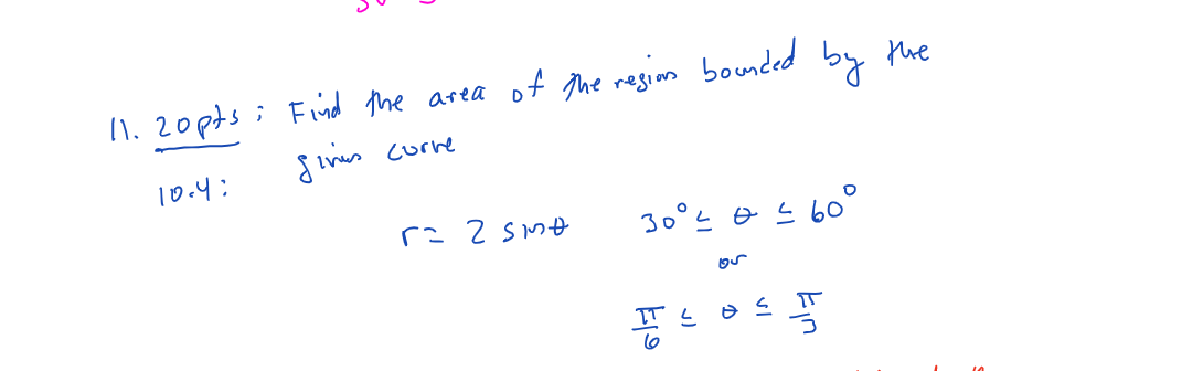 Solved popusog by the of the region 11. zopts. Find the area | Chegg.com