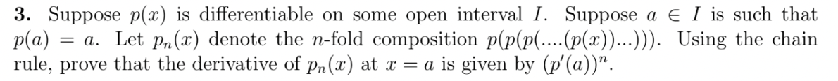 Suppose p(x) is ﻿differentiable on ﻿some open | Chegg.com