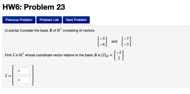 Solved HW6: Problem 23 Previous Problem Problem List Next | Chegg.com