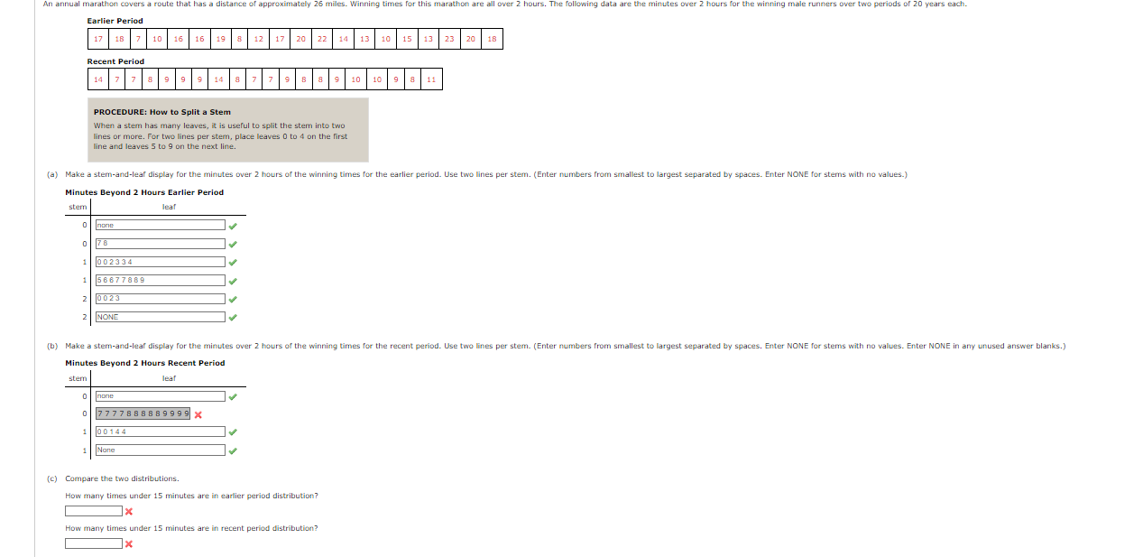 Earlier PeriodRecent PeriodPROCEDURE: How to Split a | Chegg.com