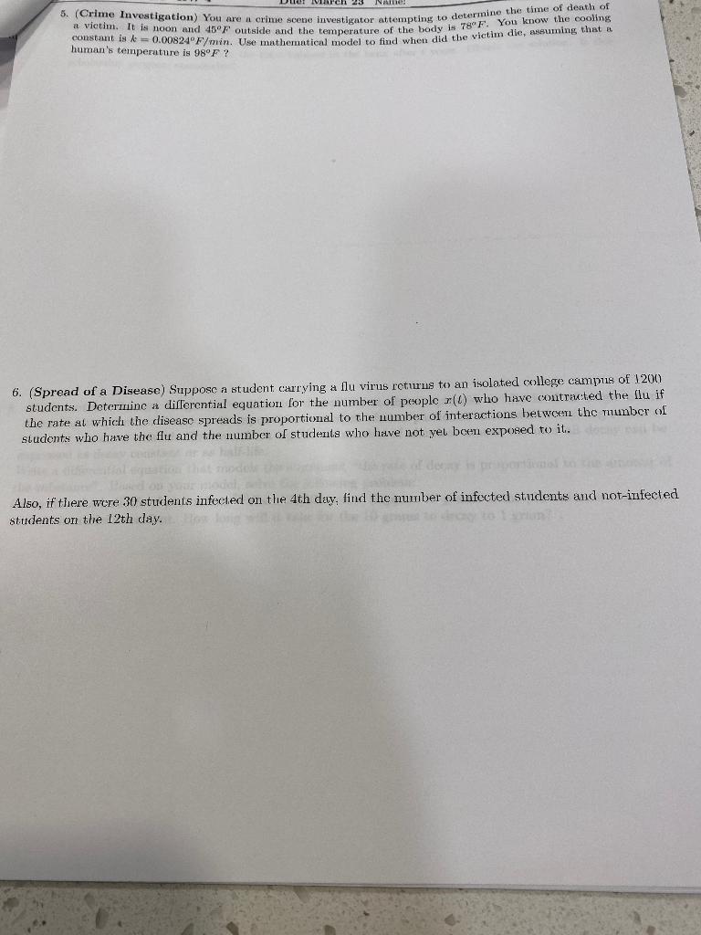 Solved 5. (Crime Investigation) You are a crime scene | Chegg.com