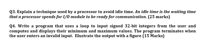 Solved Q3. Explain a technique used by a processor to avoid | Chegg.com
