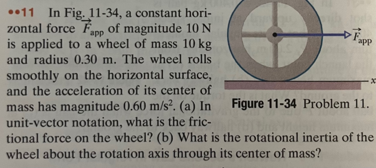 Solved 11 ﻿In Fig. 11-34, ﻿a constant hori-zontal force | Chegg.com