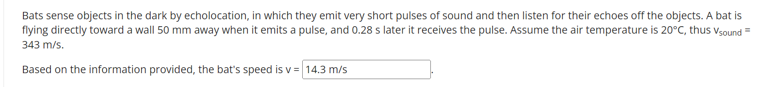 Solved Bats sense objects in the dark by echolocation, in | Chegg.com