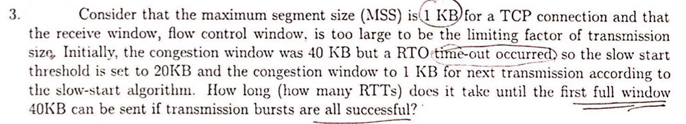 Solved Consider That The Maximum Segment Size Mss Is 1 Kb