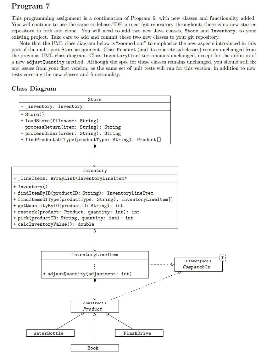 Program 7 This programming assignment is a | Chegg.com