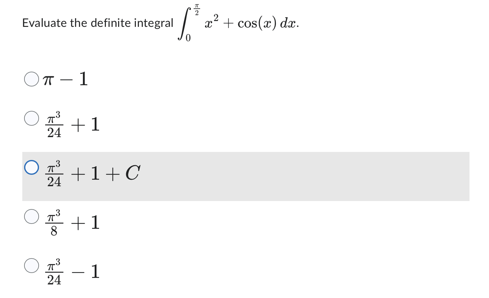 Solved luate the definite integral | Chegg.com