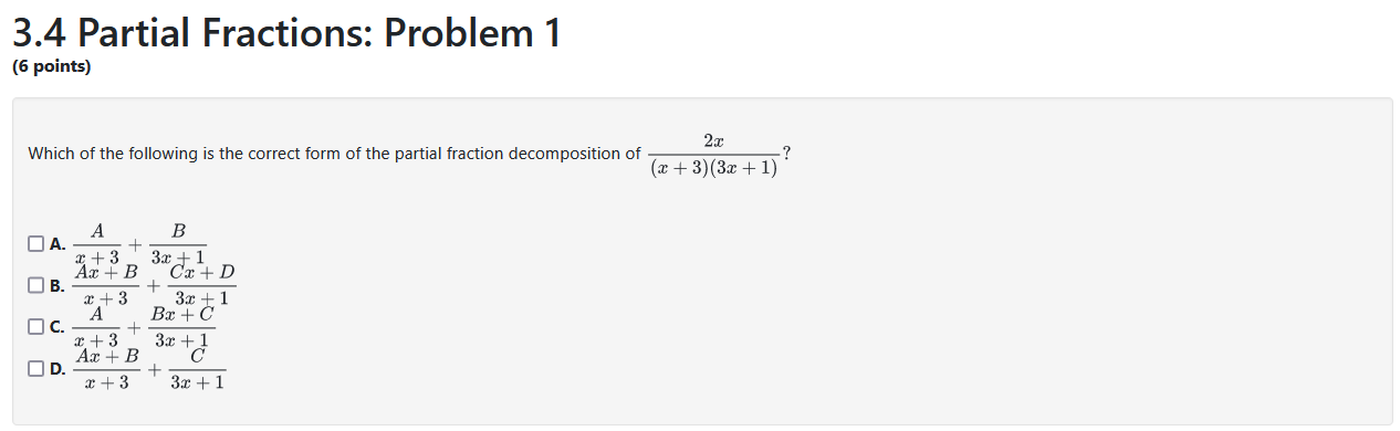 Solved Which of the following is the correct form of the | Chegg.com