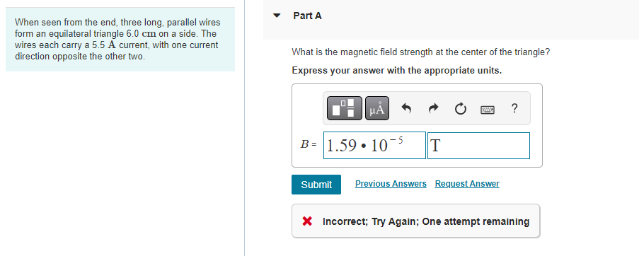Solved When seen from the end, three long, parallel wires | Chegg.com