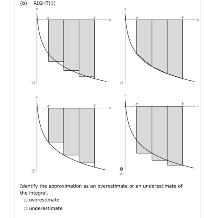 Solved (b) RIGHT(3) Identify the approximation as an | Chegg.com