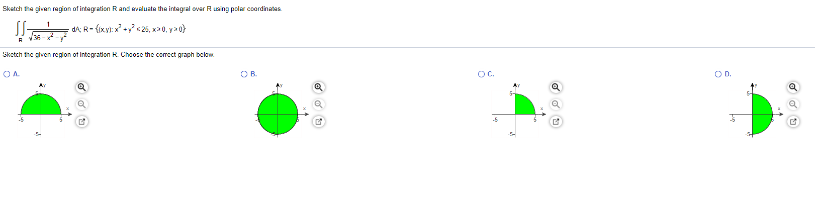 Solved Sketch the given region of integration R and evaluate | Chegg.com