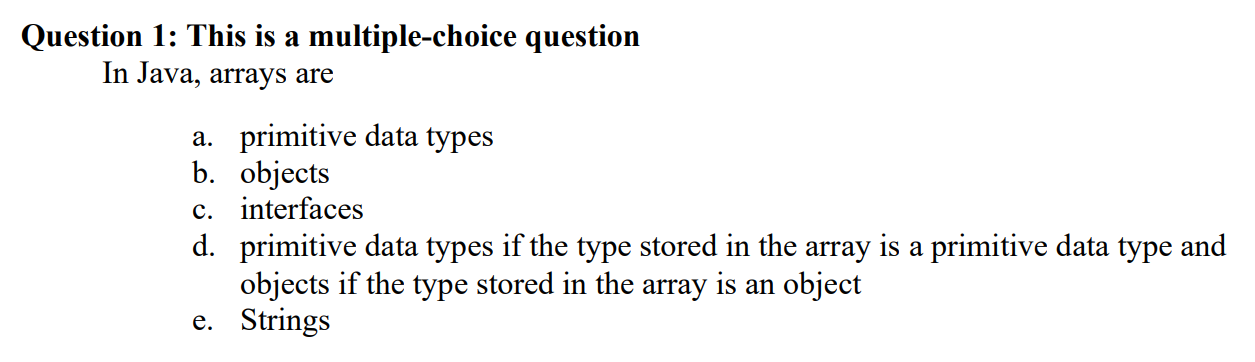 Solved Question 1: This is a multiple-choice question In | Chegg.com