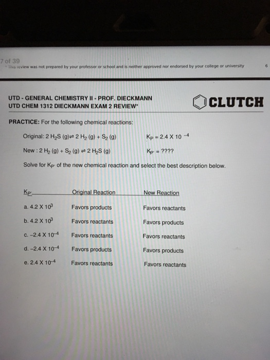 Solved PRACTICE: Determine the value of Kc for the following | Chegg.com