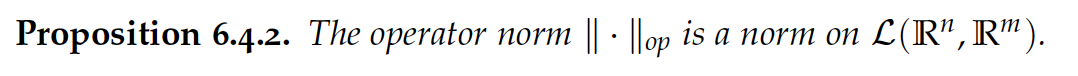 Solved Proposition 6.4.2. The operator norm 11. llop is a | Chegg.com