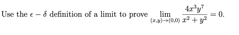 Solved multivariable calculus, use the epsilon - delta | Chegg.com