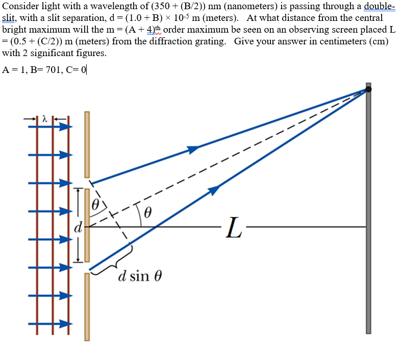 Solved Consider light with a wavelength of (350 + (B/2)) nm | Chegg.com