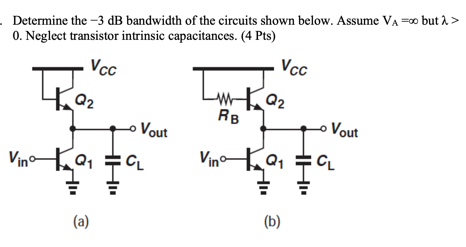 [solved] Determine The 3 Mathrm{~db} Bandwidth Of