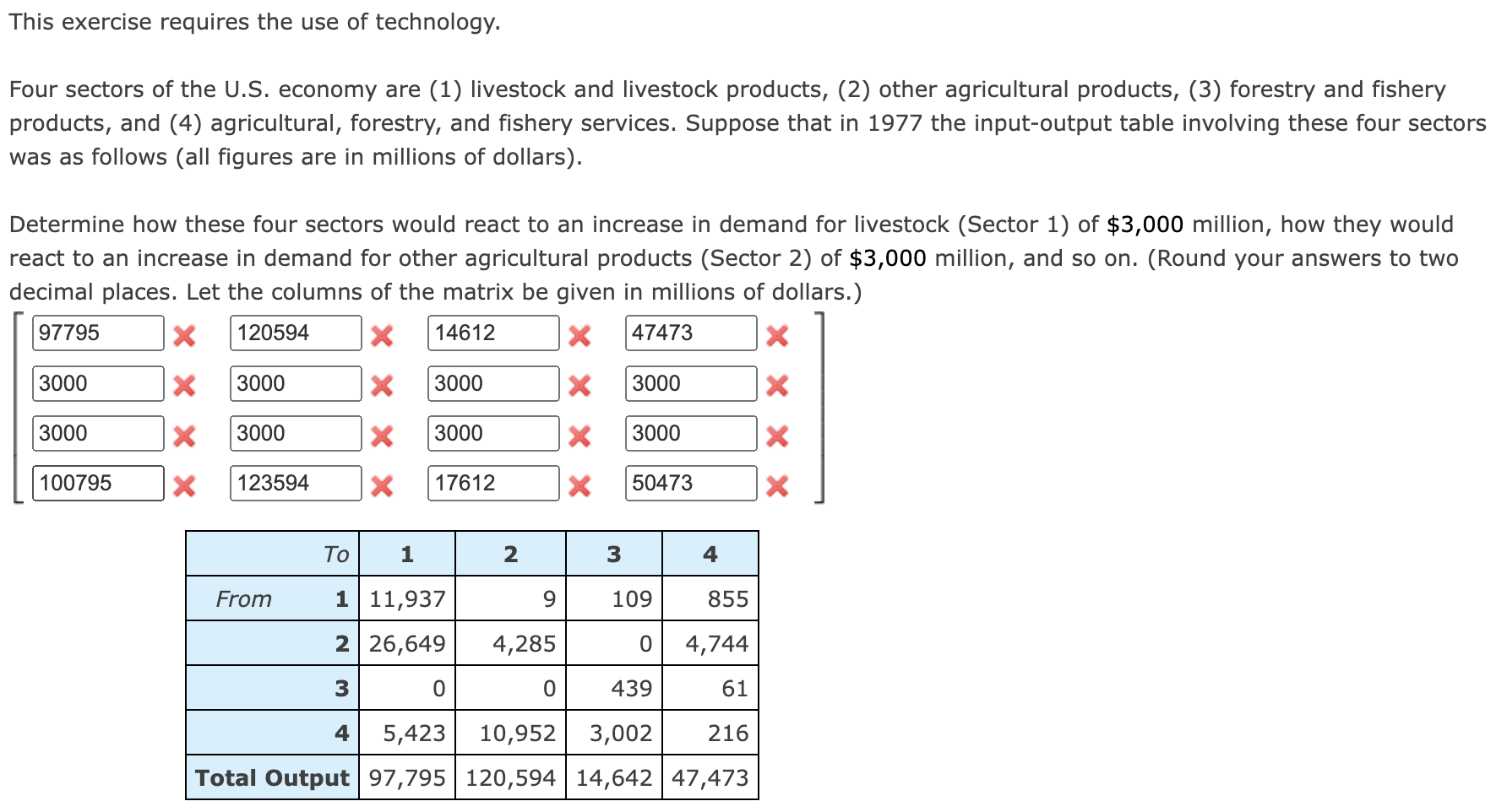 Solved This exercise requires the use of technology.Four | Chegg.com