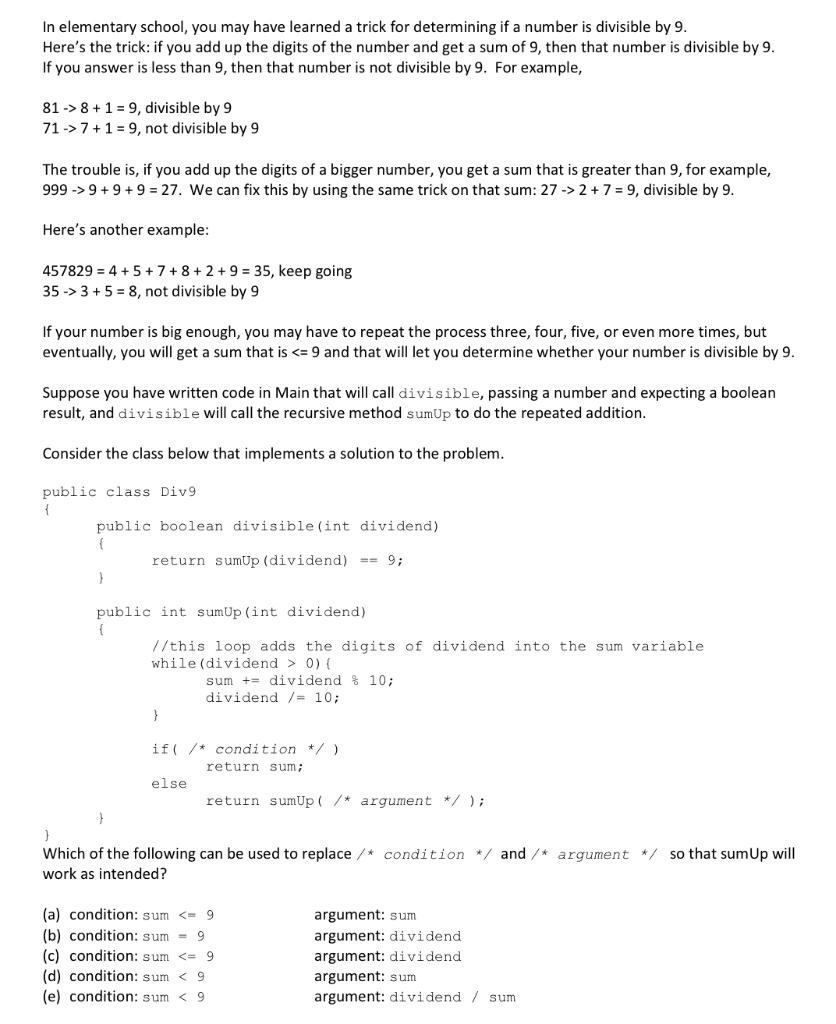 Solved In elementary school, you may have learned a trick | Chegg.com