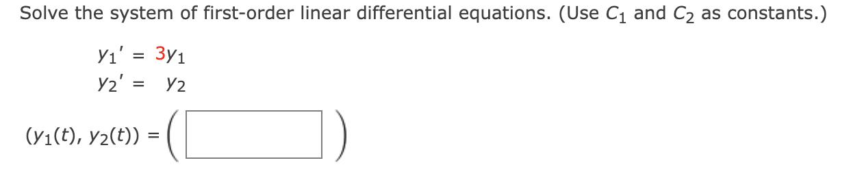 Solved Solve the system of first-order linear differential | Chegg.com