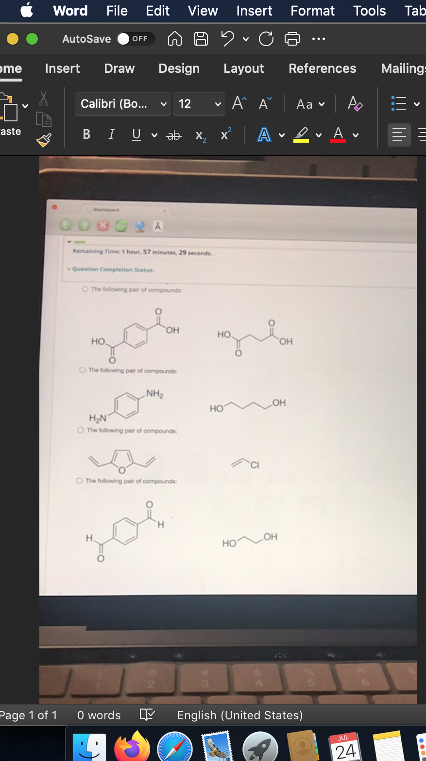 Solved Word File Edit View Insert Format Tools Table | Chegg.com