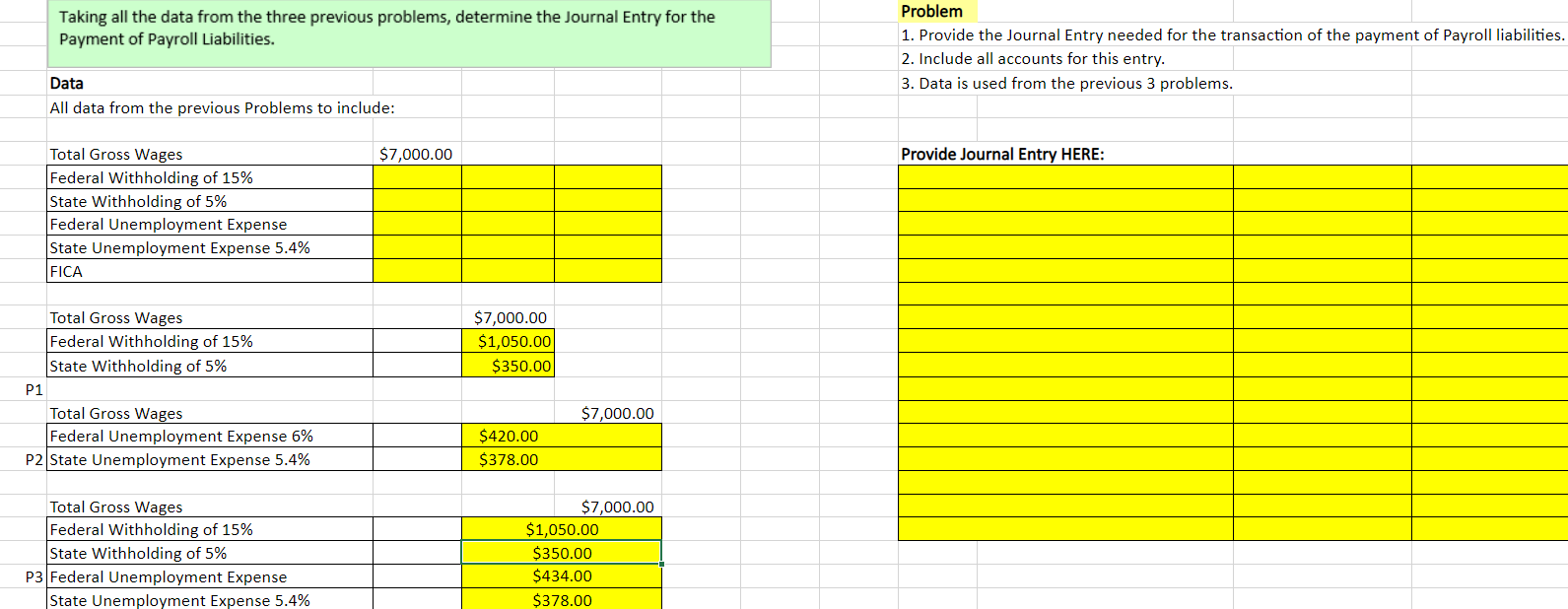 Solved Taking all the data from the three previous problems, | Chegg.com