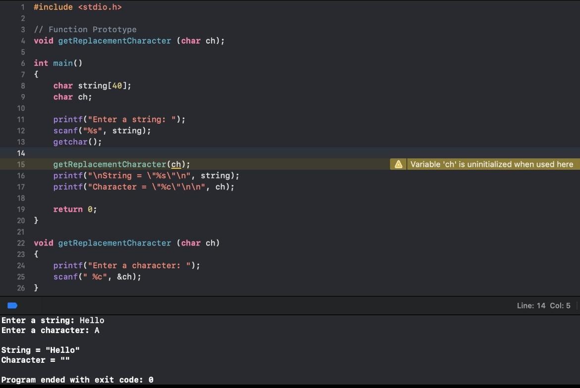 Solved The top of the picture is the block of code and the | Chegg.com