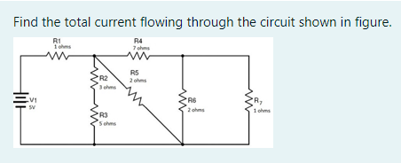 Solved Find the total current flowing through the circuit | Chegg.com