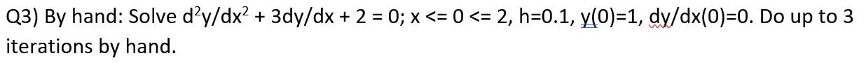 Solved Q3) By hand: Solve | Chegg.com