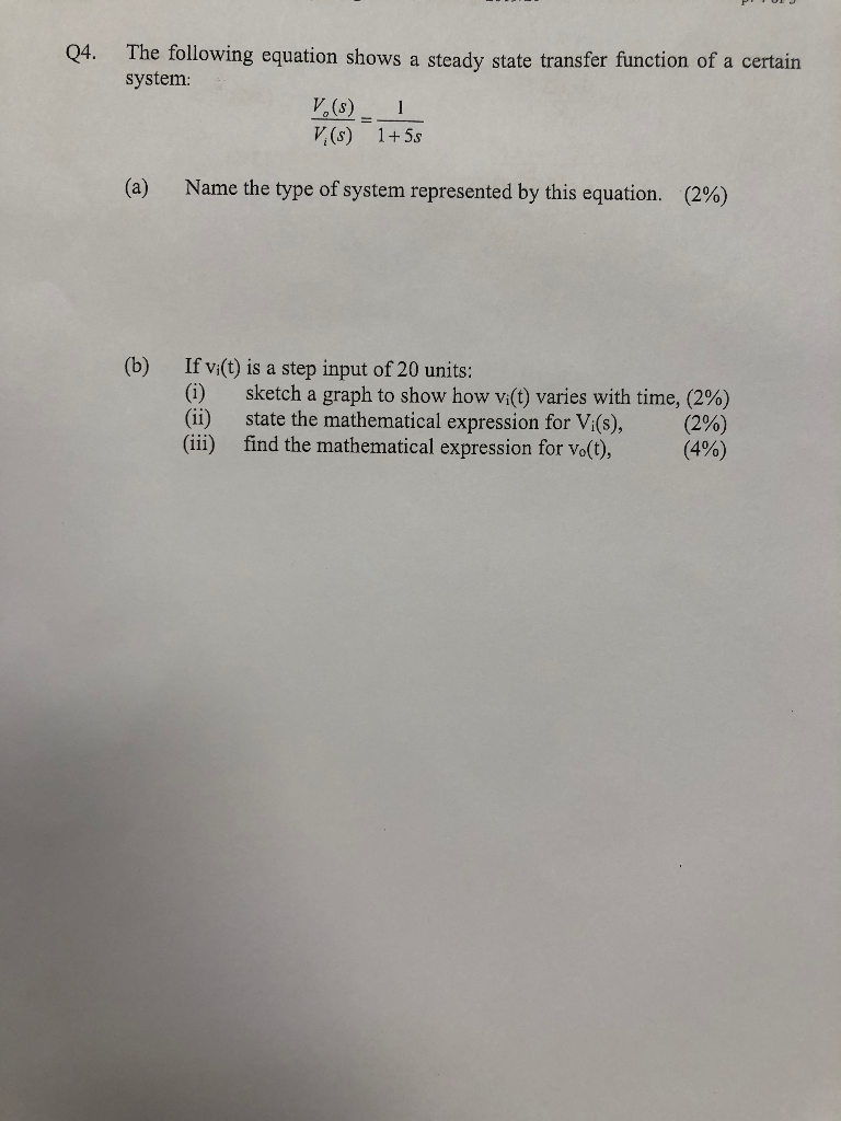 Solved Q4. The following equation shows a steady state | Chegg.com