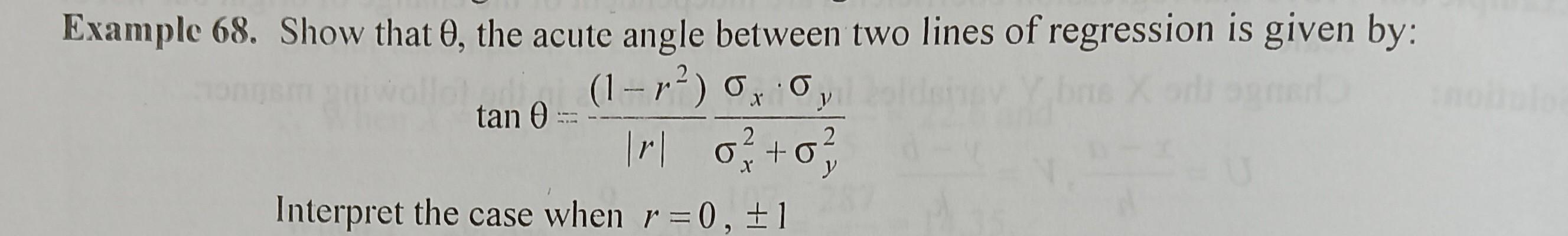 Solved Example 68. Show that 8, the acute angle between two | Chegg.com