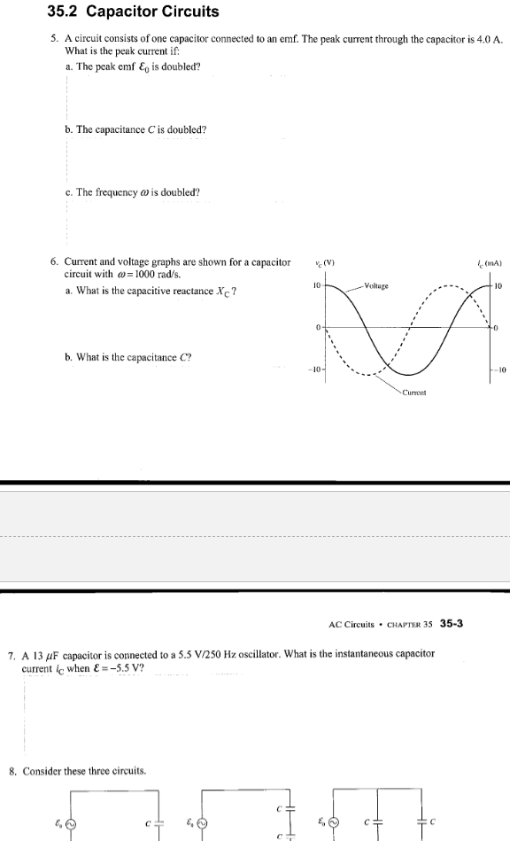 Solved 5. A circuit consists of one capacitor connected to | Chegg.com