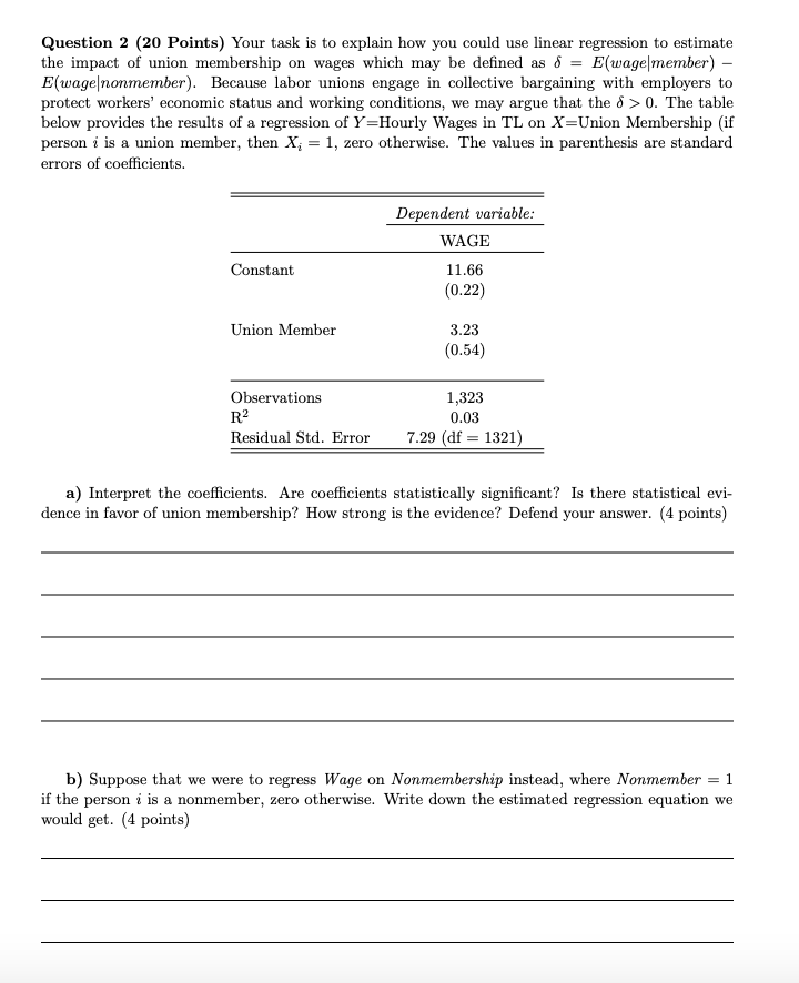 Solved Question 2 (20 Points) Your task is to explain how | Chegg.com