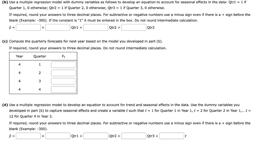 Solved Consider the following time series data. | Chegg.com