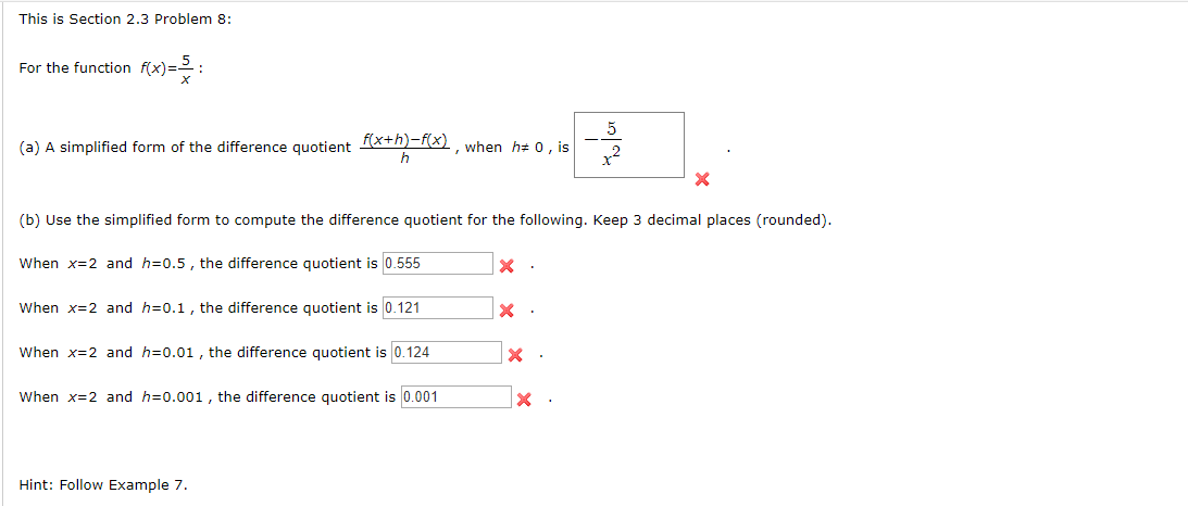 Solved This is Section 2.3 Problem 8: For the function | Chegg.com