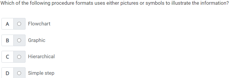 Solved Which of the following procedure formats uses either | Chegg.com