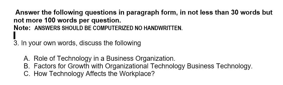 Solved Answer the following questions in paragraph form, in | Chegg.com
